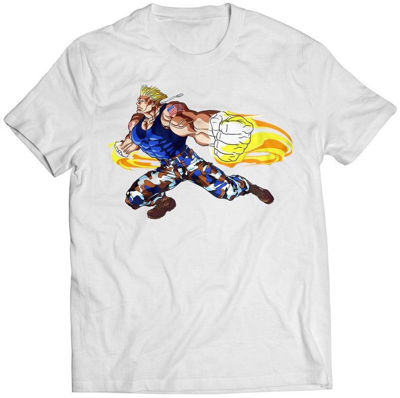 Guile SF2 Turbo Hyper Fighting Premium Unisex T-shirt (vectorized ...
