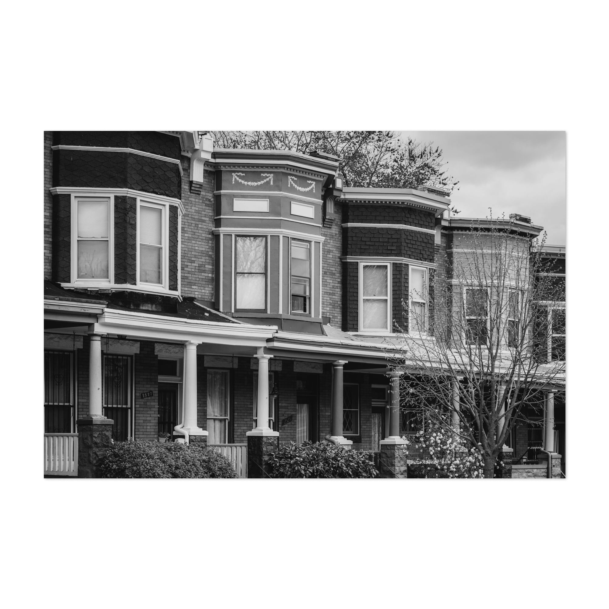 Guilford Ave Row Houses B&W B&W - Baltimore Maryland Photography Black ...