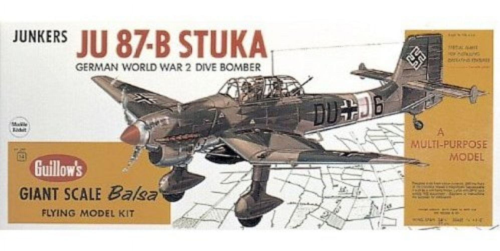 Guillows 1002 Ju-87B Stuka 34" (Wingspan) Balsa Flying Model Kit ...