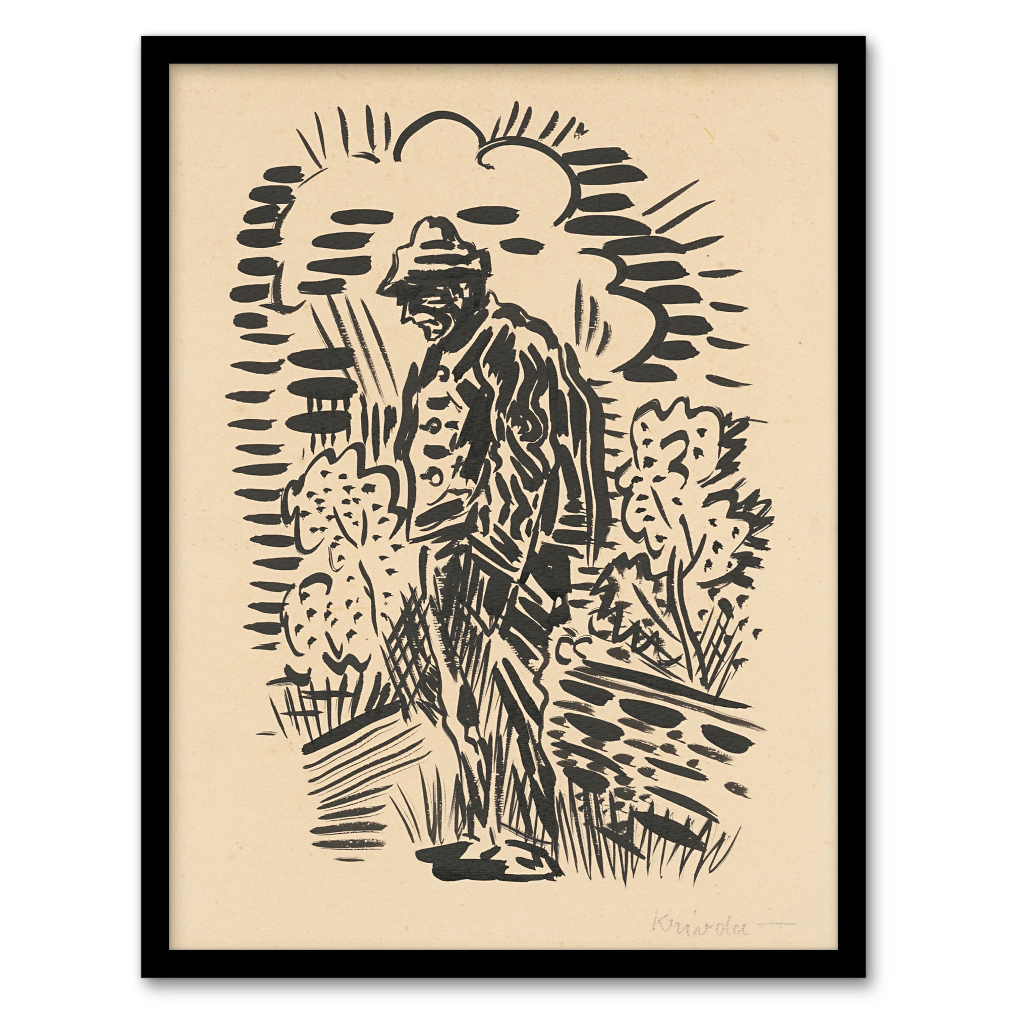 Guilt Ink Drawing Arnold Weisz Kubincan Framed Wall Art Print A4 ...