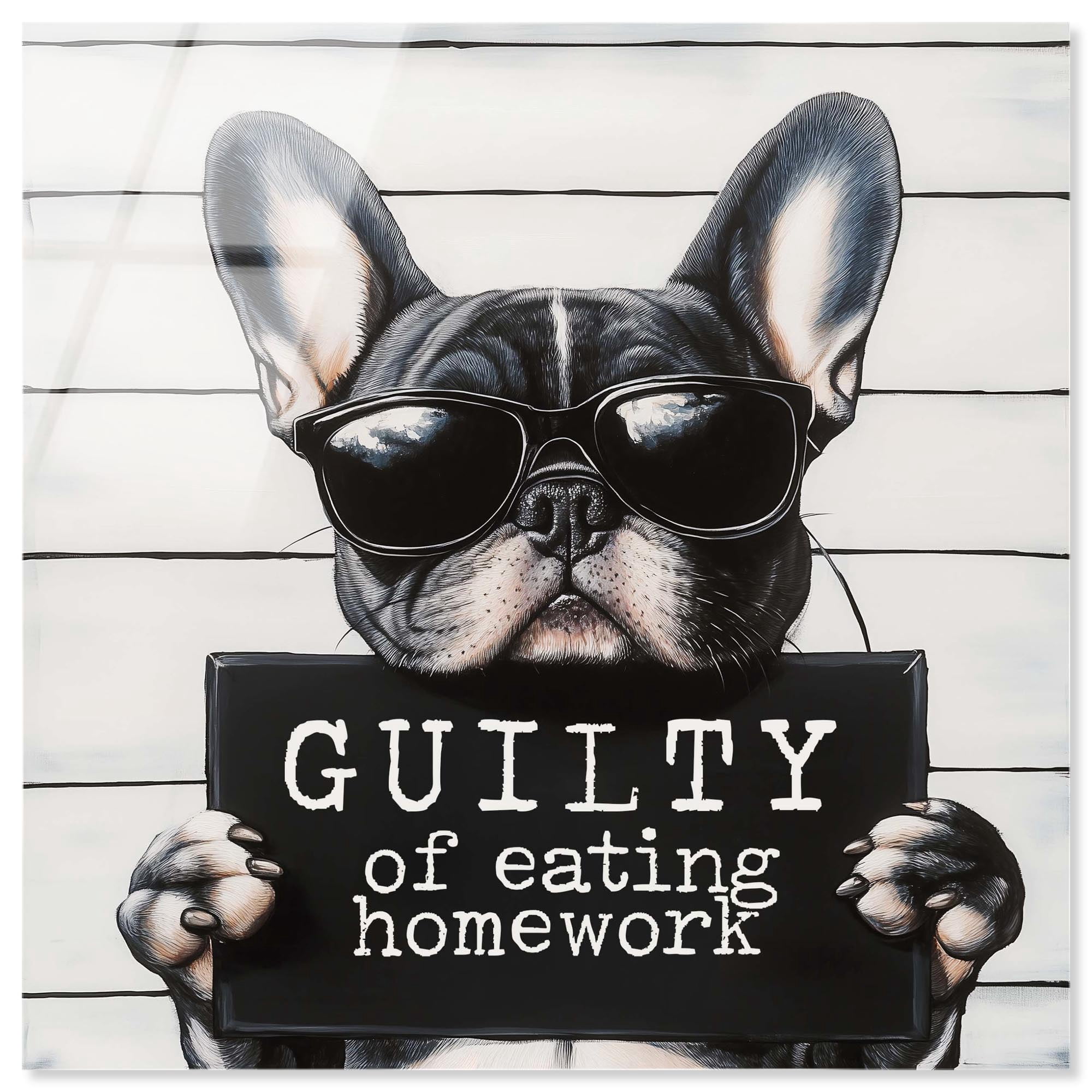 Guilty of Eating Homework Acrylic Cute Wall Decor by Art Remedy, Ready ...