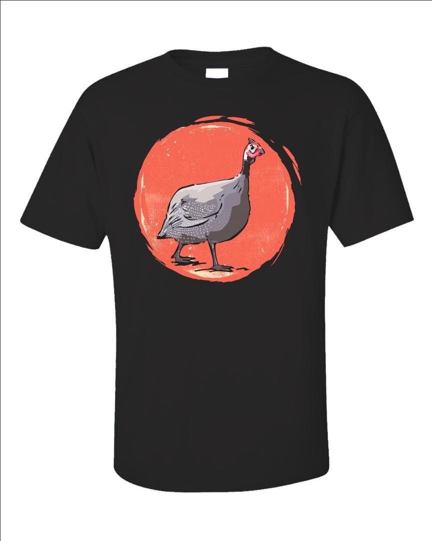 Guinea Fowl Bird Tee, Cool Animal Lover Shirt, Nature Graphic T-Shirt ...