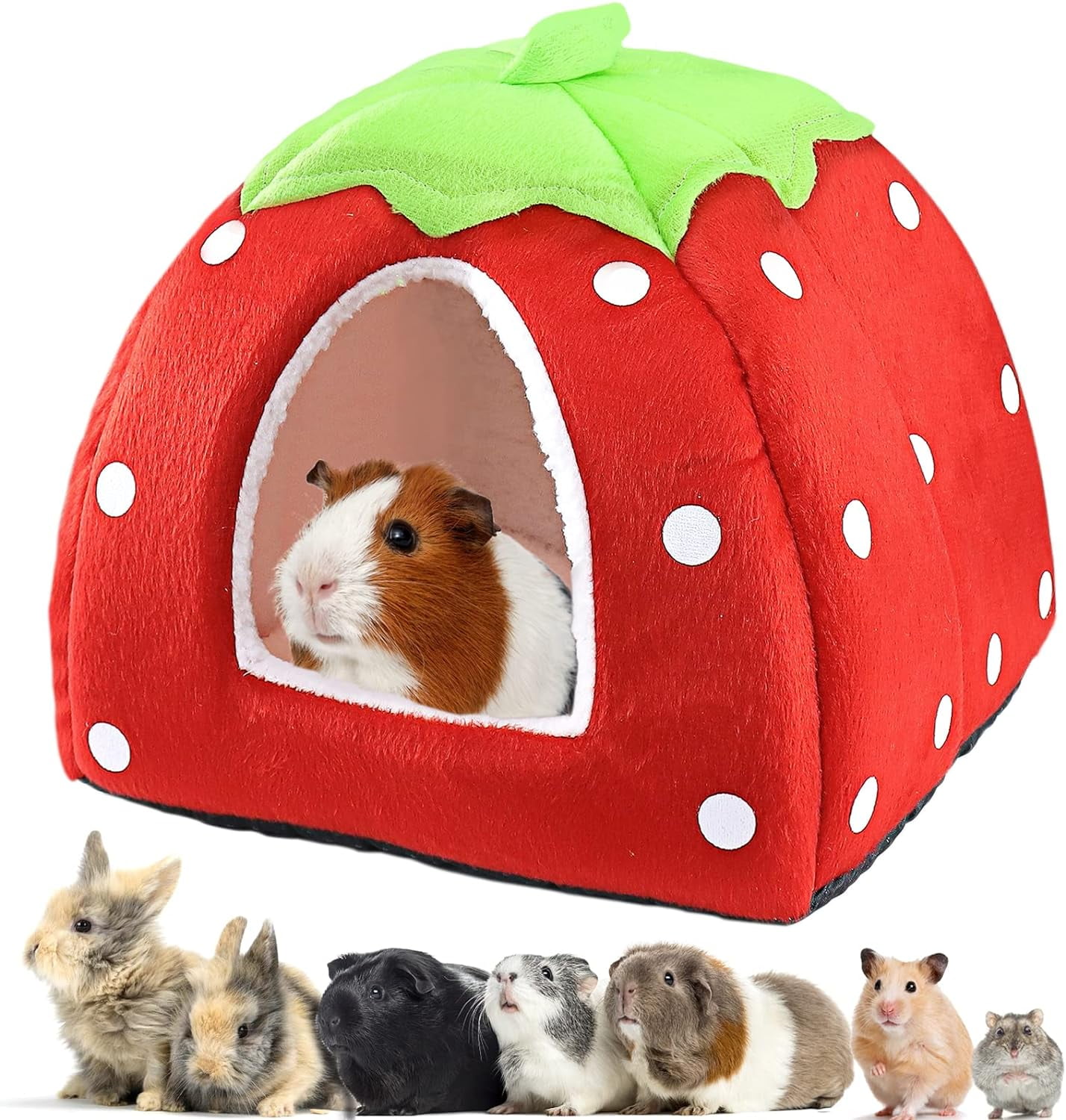 Guinea Pig Bed Rabbit Hideout Warm Fleece Cuddle Cup Washable Winter ...
