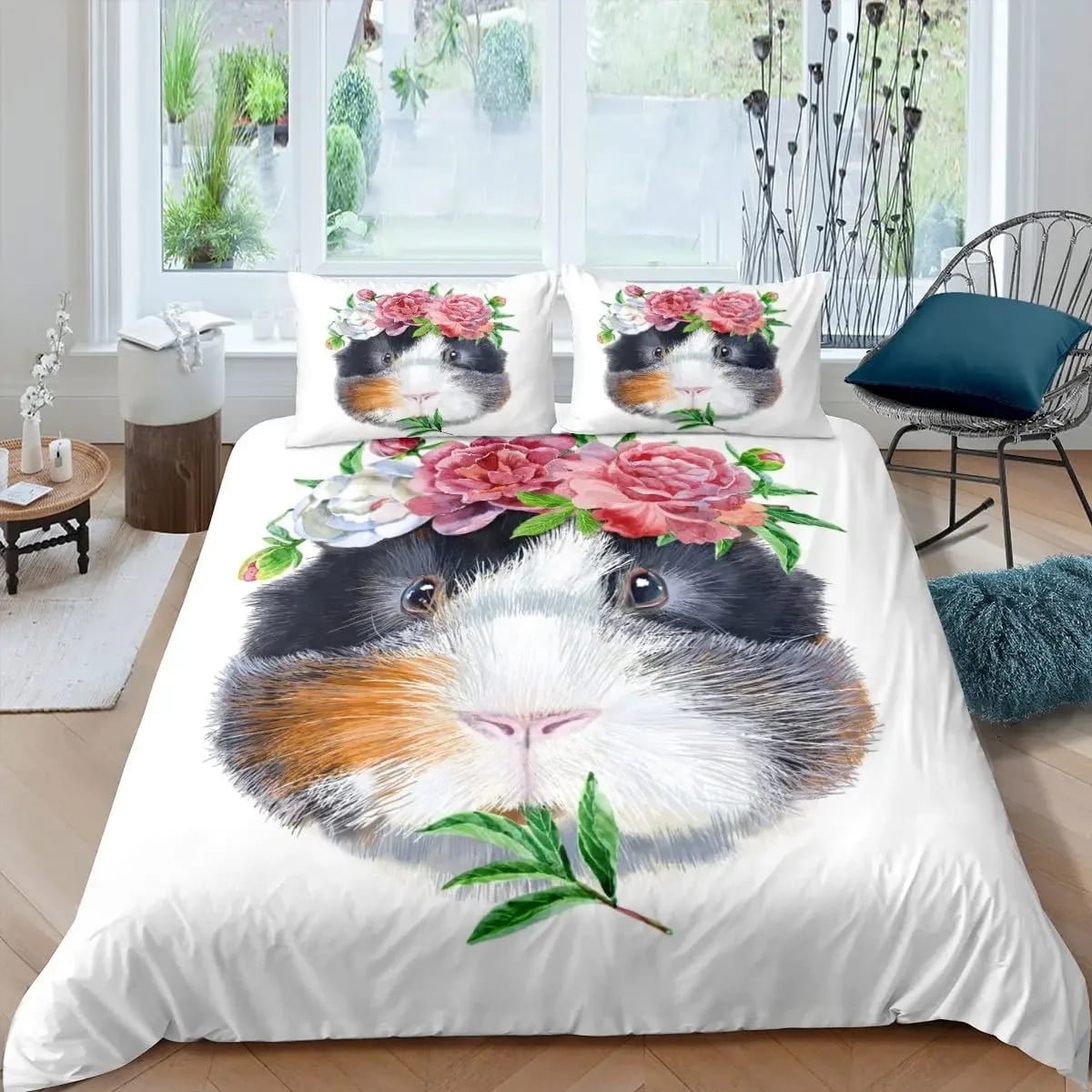 Guinea Pig Bedding Set Cute Mouse 3D Duvet Cover Animal Comforter Cover ...