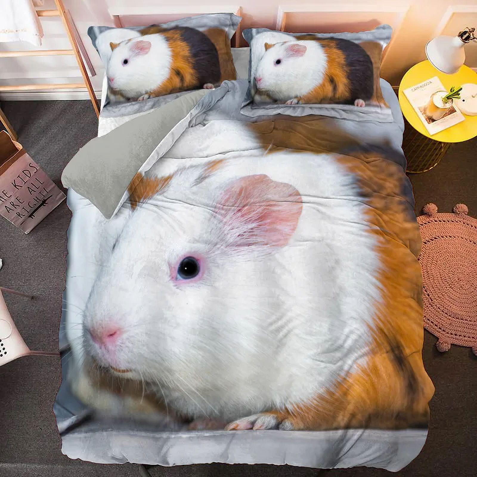 Guinea Pig Bedding Set Cute Mouse 3D Duvet Cover Animal Comforter Cover ...