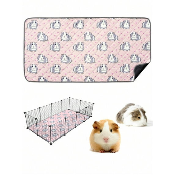 Guinea Pig Cage Pad, 24x47 Washable and Reusable Waterproof Absorbent ...