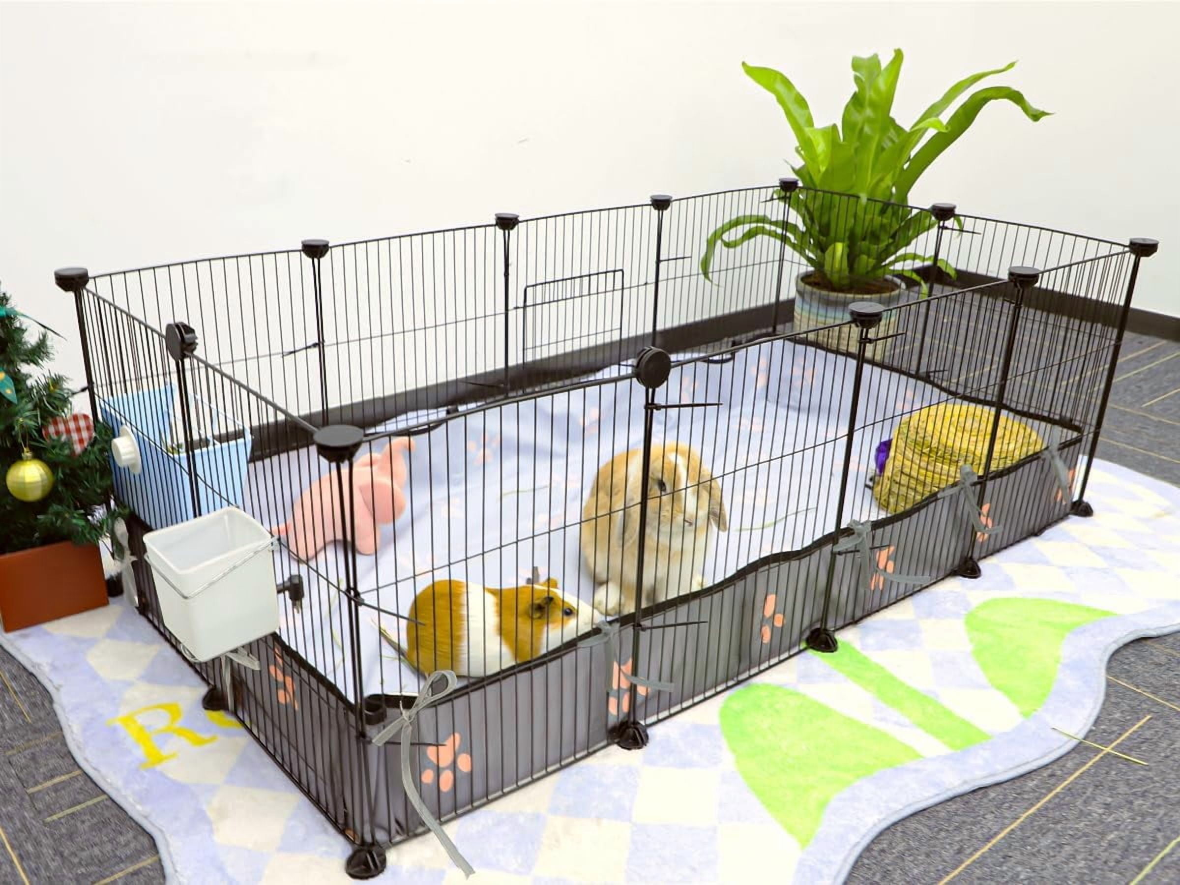 Guinea Pig Cages 8 Sq Ft Expandable C&C Cage Habitats for 2 Small ...