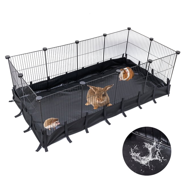 Guinea Pig Cages 8 Sq Ft Expandable Small Animal Cage & Waterproof ...