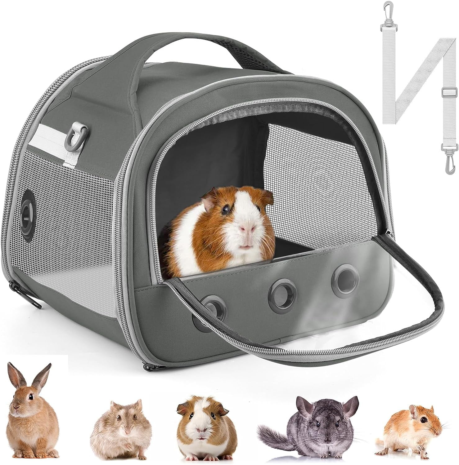Guinea Pig Carrier Bag, Portable Small Animal Carrier Pouch for Hamster ...