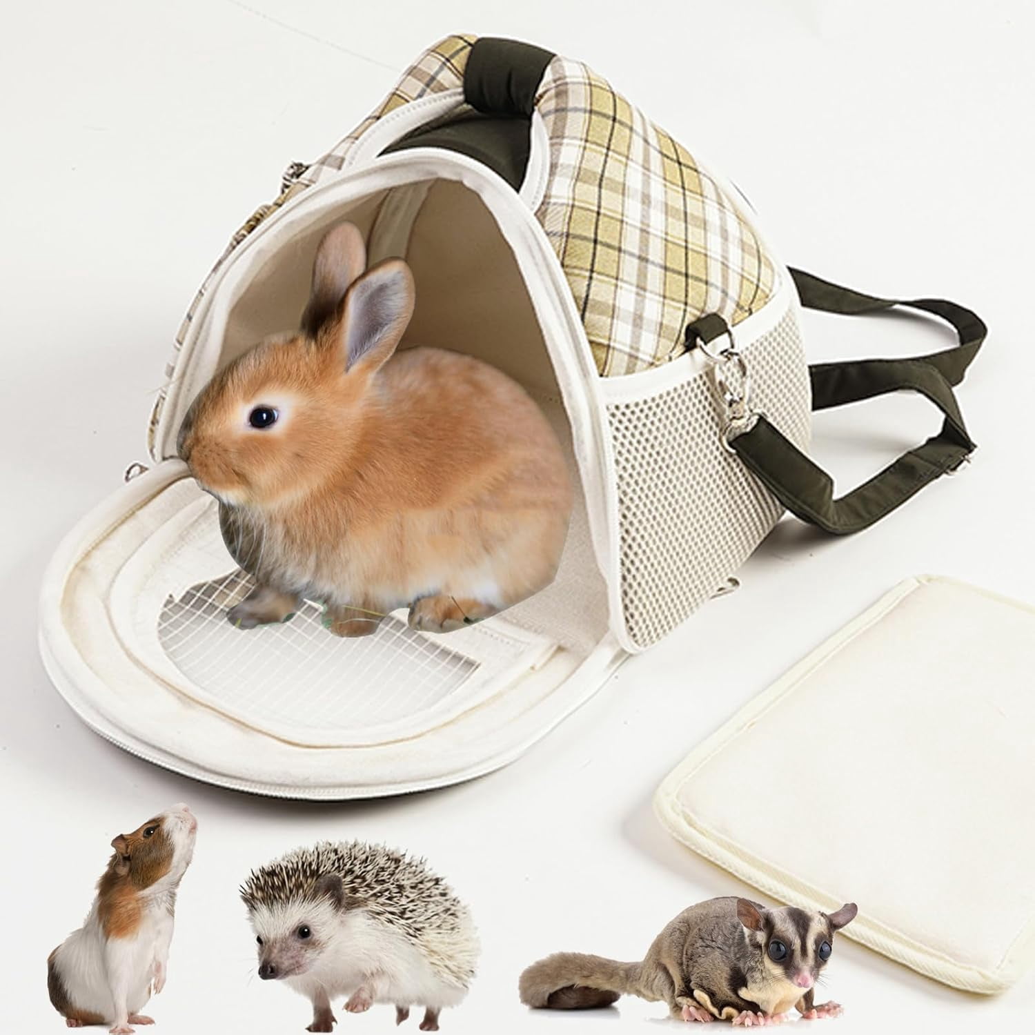 Guinea Pig Carrier, Small Animal Travel Bag, Breathable Outdoor ...