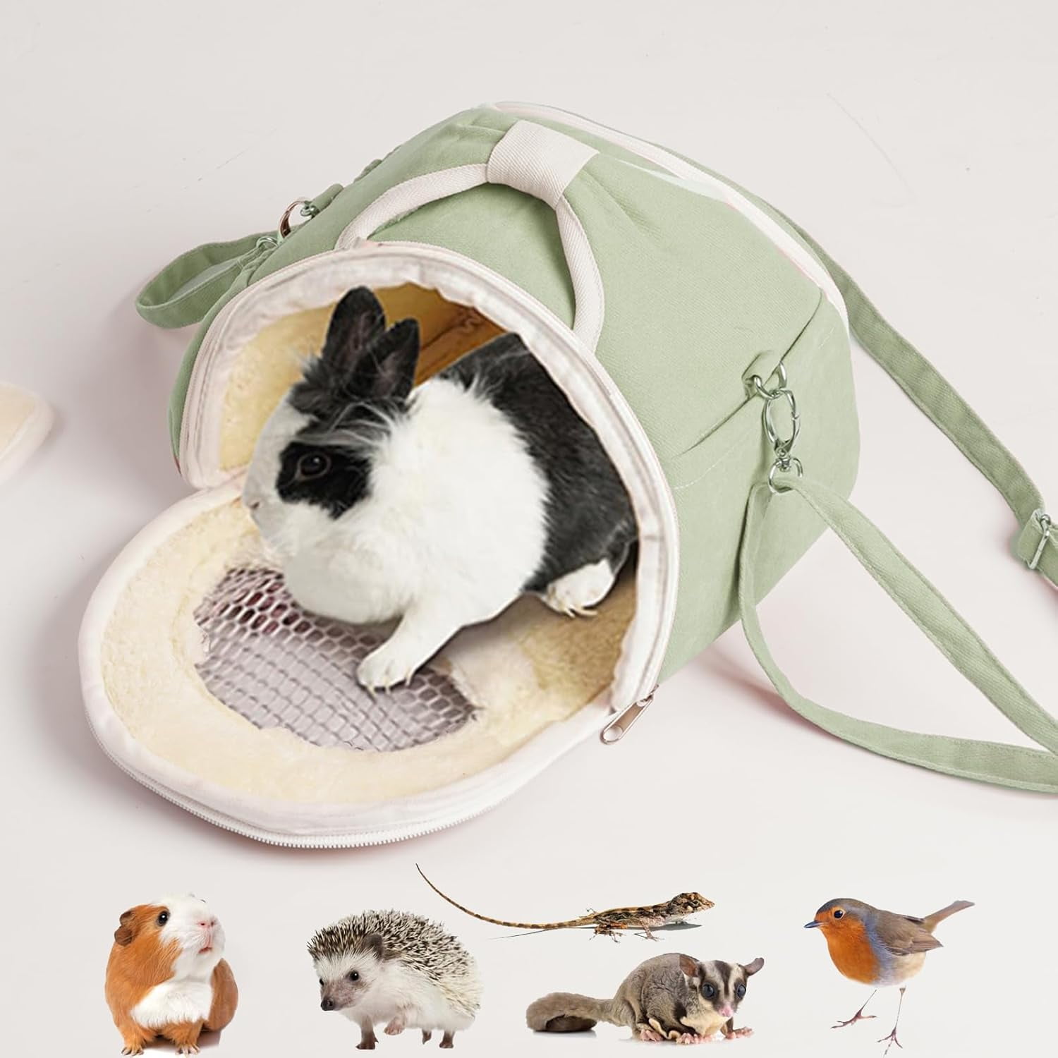 Guinea Pig Carrier, Small Animal Travel Bag, Breathable Snake Outdoor ...