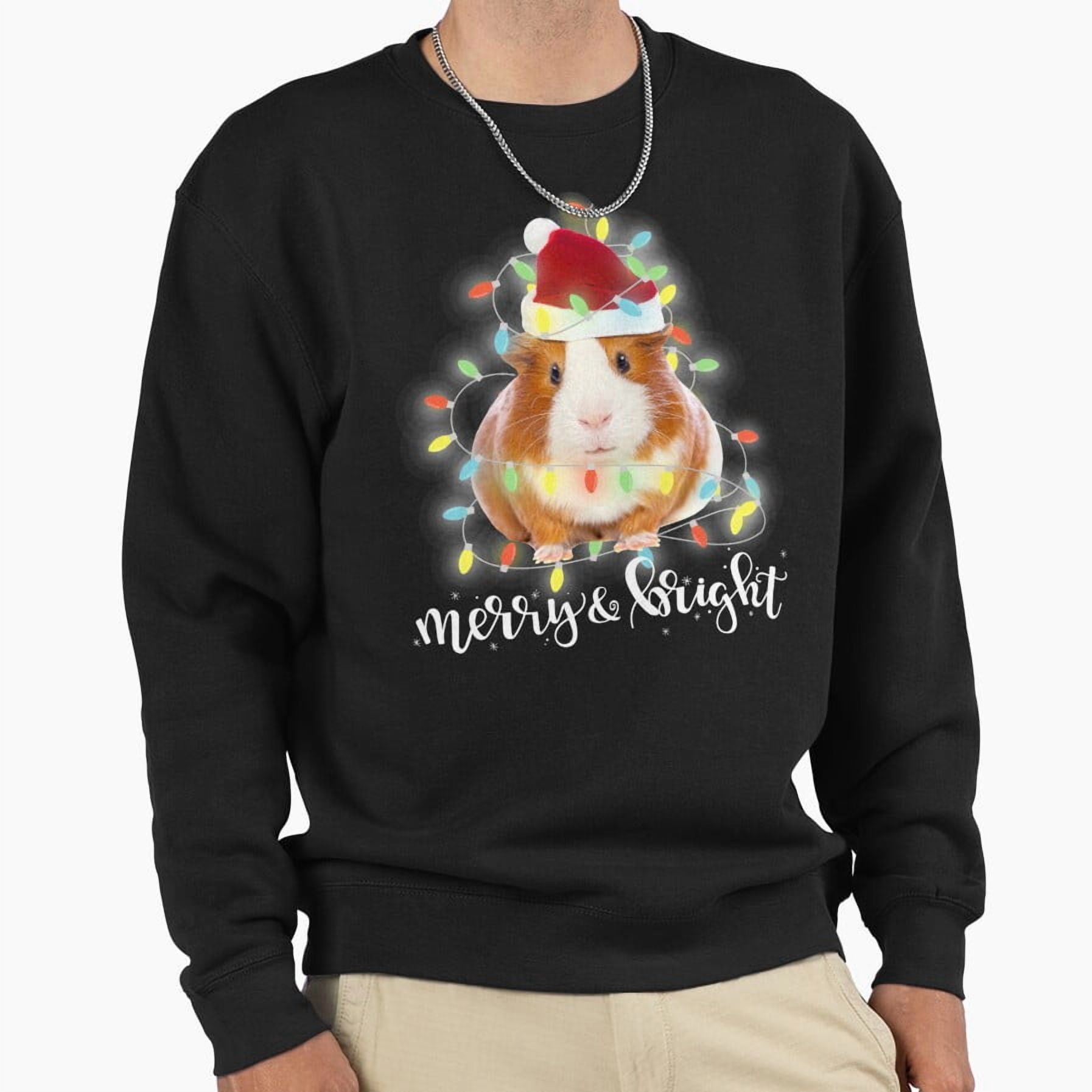 Guinea Pig Christmas St. Nick Merry Bright Graphic Unisex Sweatshirt ...