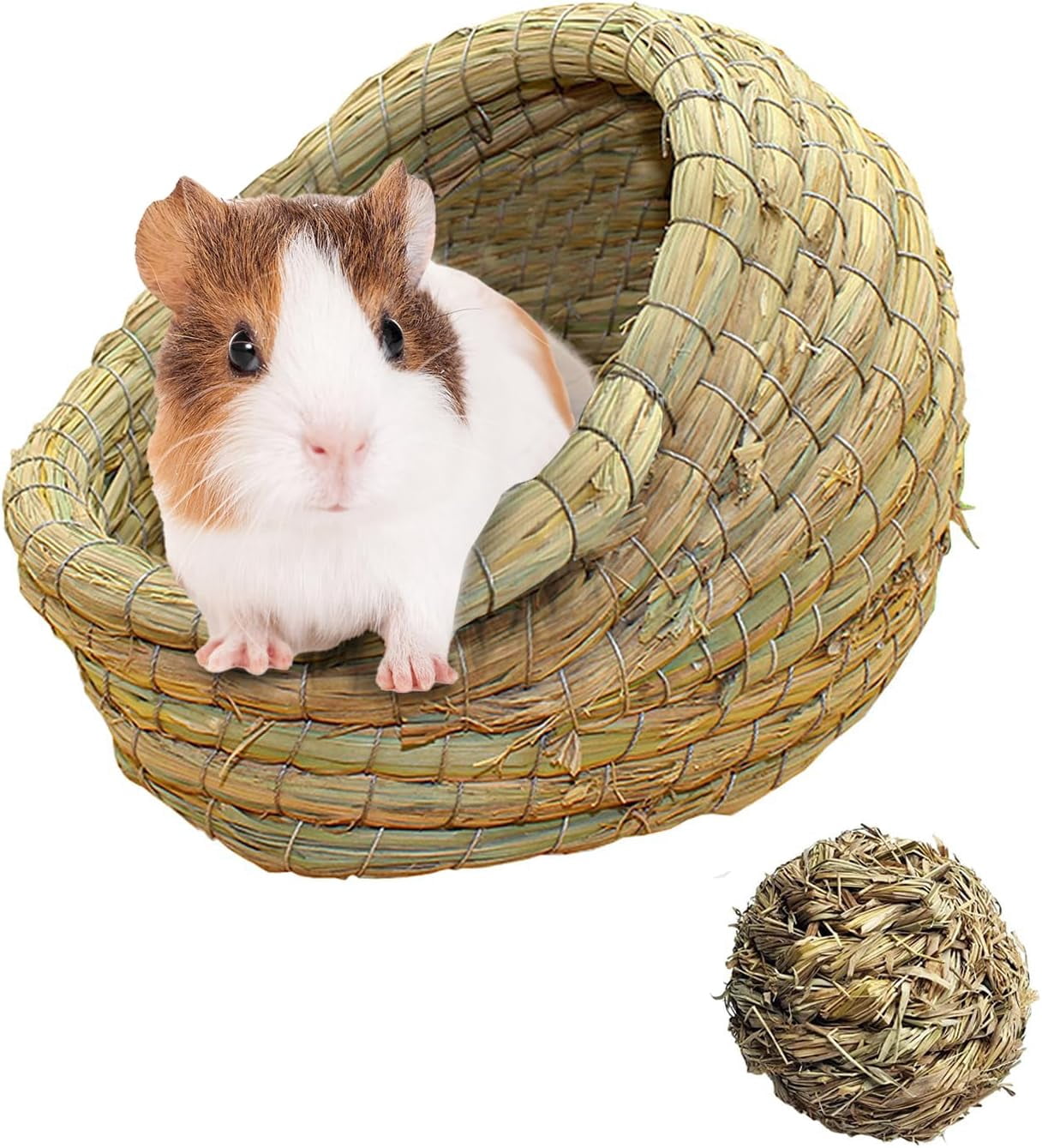Guinea Pig Grass House Guinea Pig Hideout Bunny Woven Hay Bed Hand ...