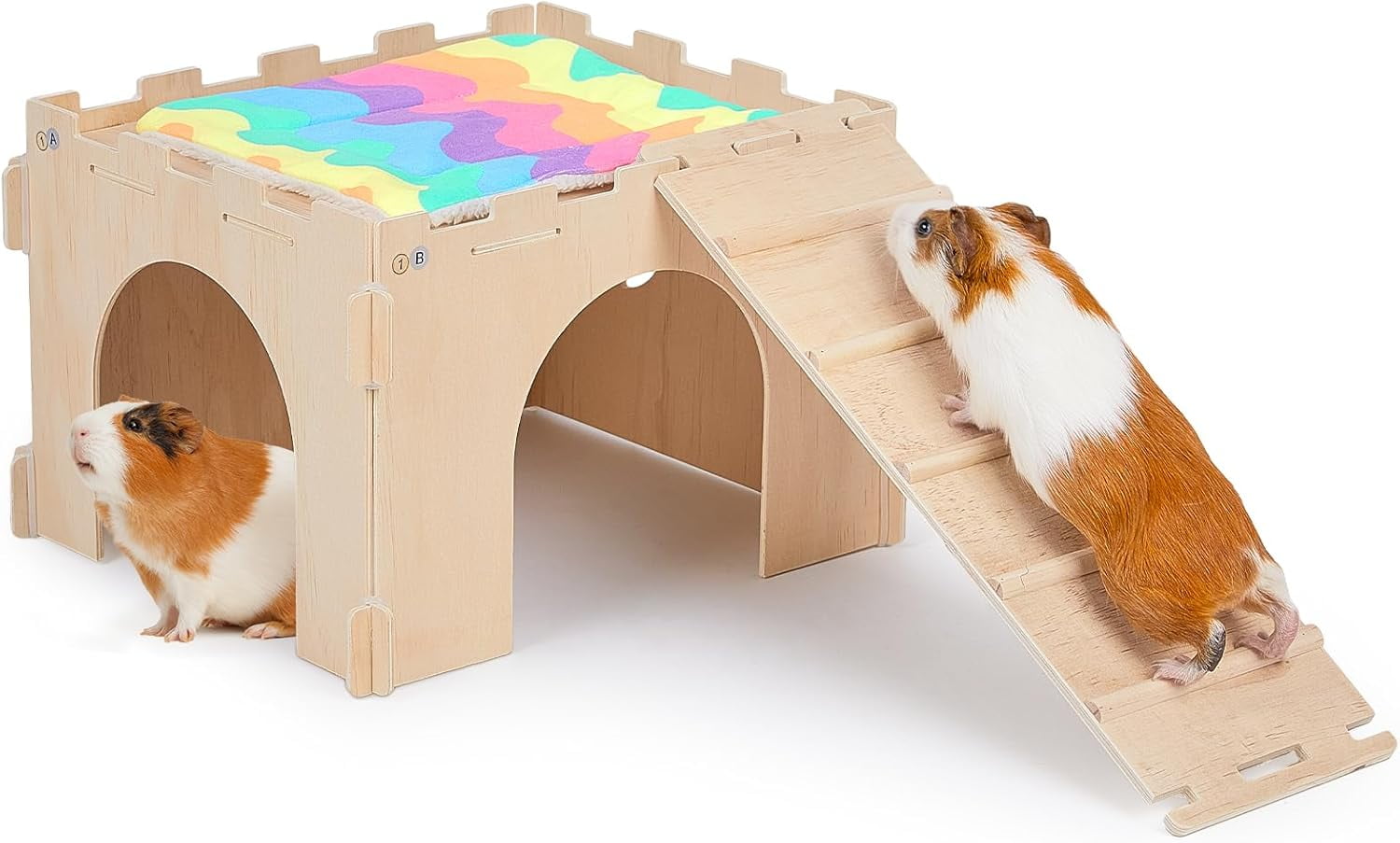 Guinea Pig Hideout, Guinea Pigs House with Stairs and Mats Extra Large ...