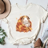 Guinea Pig In A Blanket Shirt, Autumn Guinea Pig Shirt, Fall Guinea Pig ...