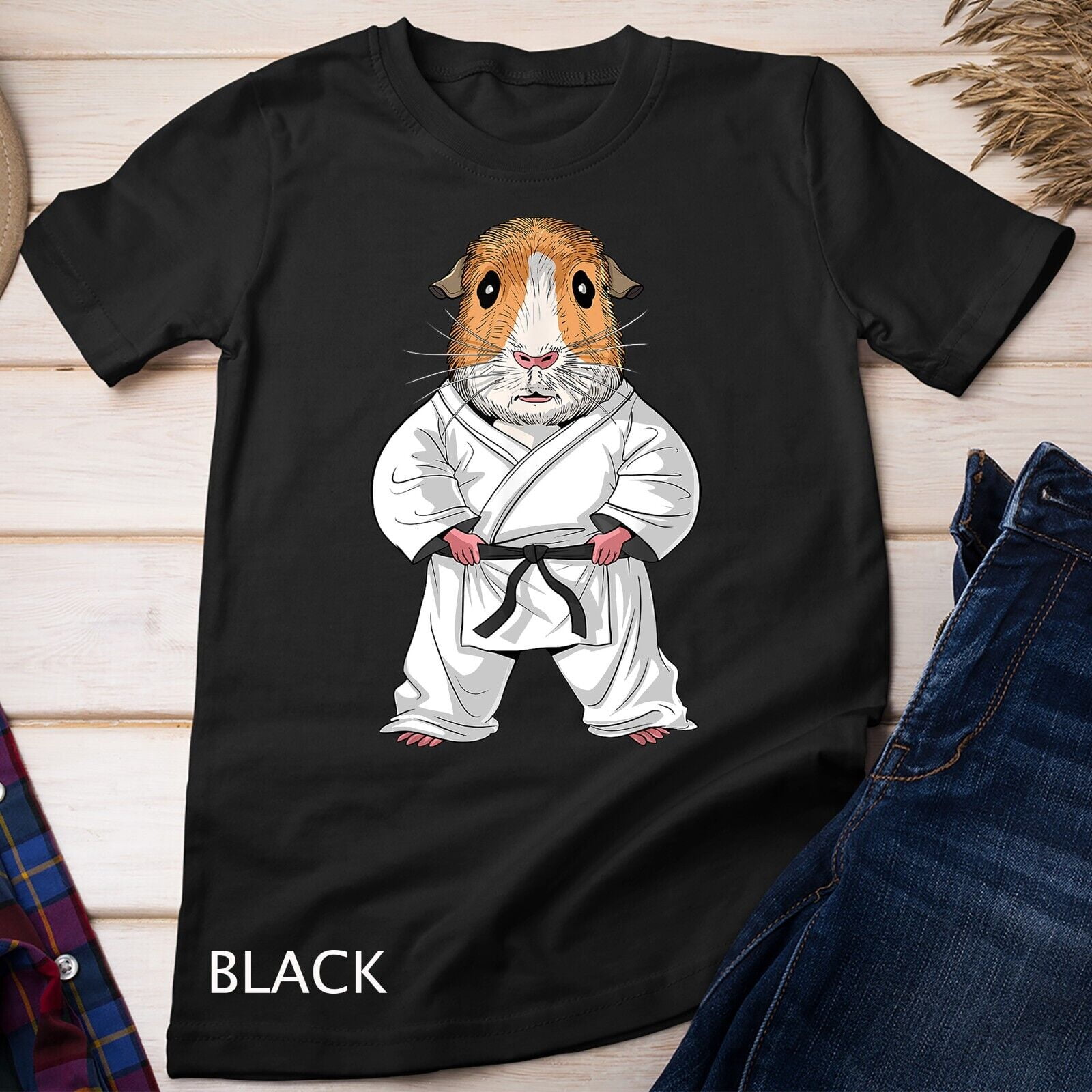 Guinea Pig Karate Ninja Jiu-Jitsu Taekwondo Martial Arts Unisex T-shirt ...