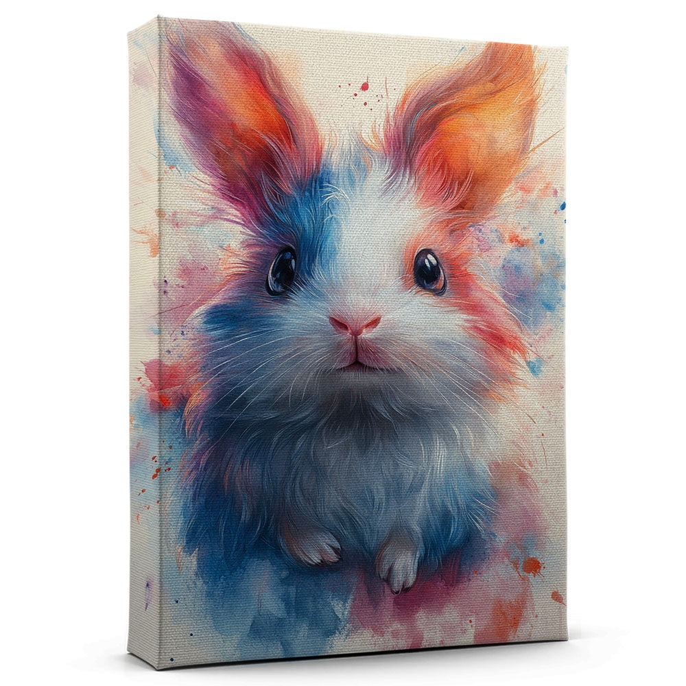 Guinea Pig Long Haired White Grey Peruvian Canvas Painting Animal ...