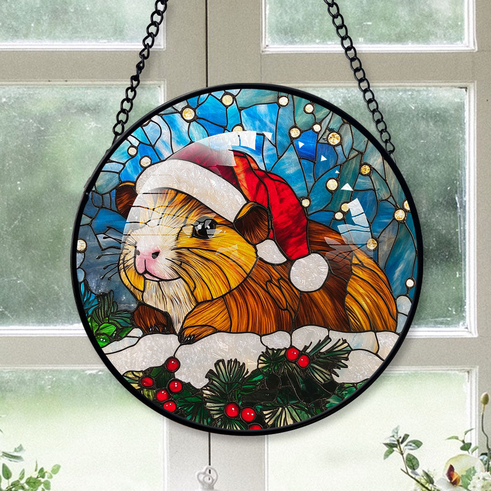 Guinea Pig Ornament Christmas 2025, Guinea Pig Stained Glass Window ...