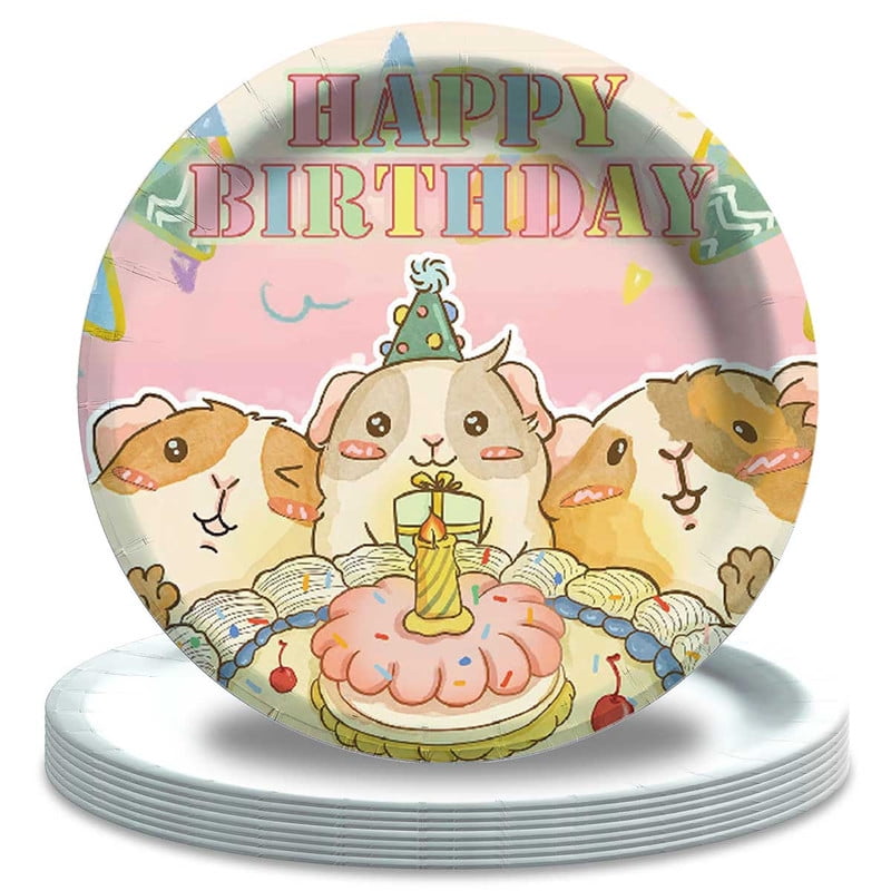 Guinea Pig Paper Plates Birthday Decorations Party Supplies Tableware ...