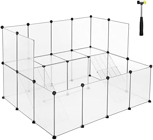 Guinea Pig Playpen with Dense Ramp, Indoor Rabbit Run Hutch Cage, Large ...