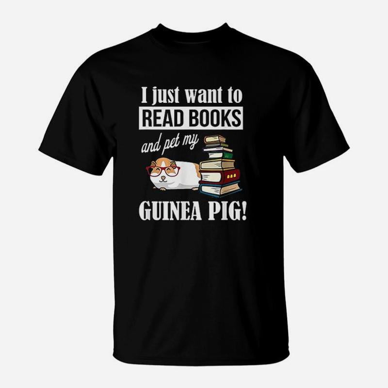 Guinea Pig Reading Book Library TShirt - Walmart.com