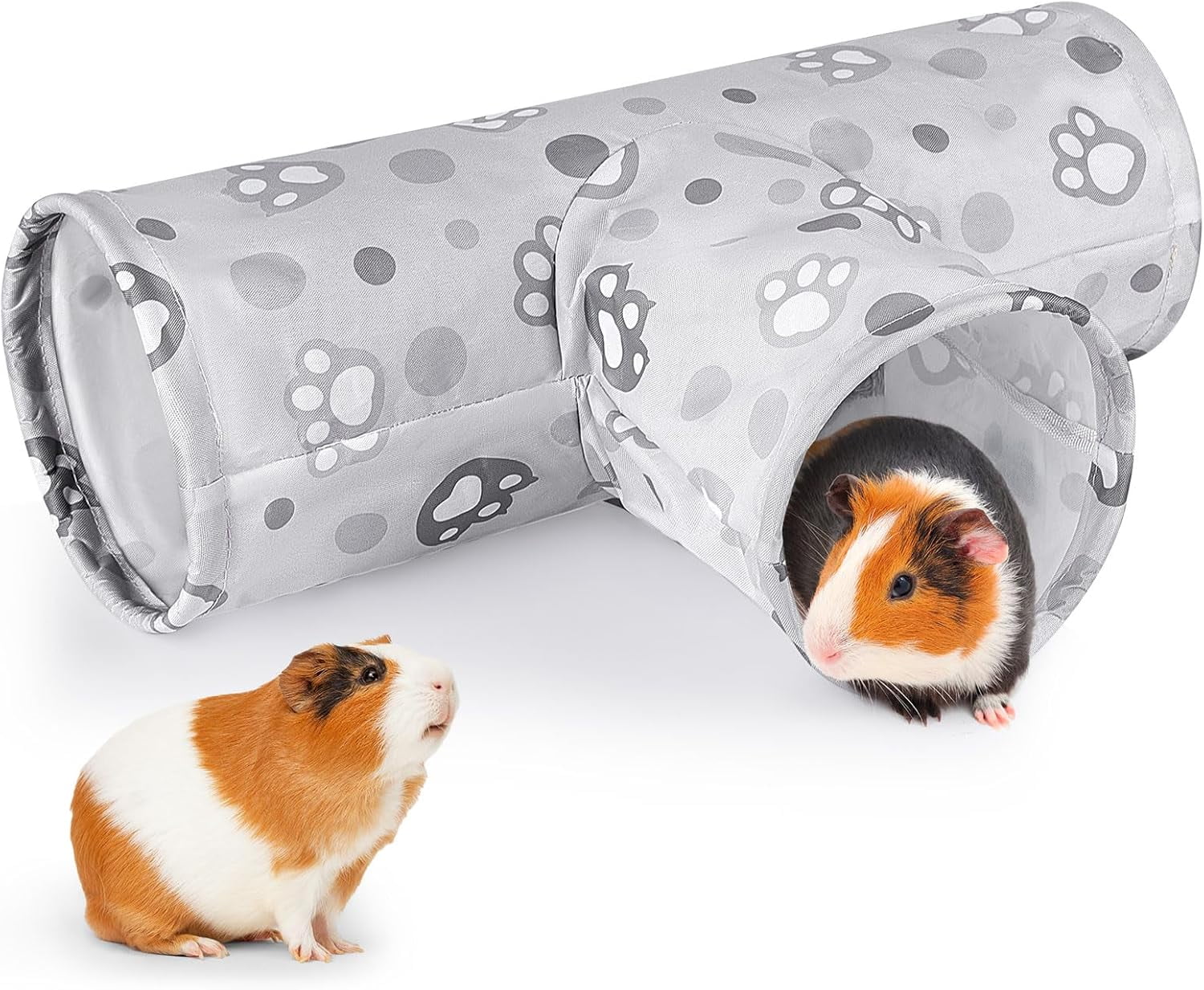 Guinea Pig Tunnel, 3 Way Washable Guinea Pig Hideout, Foldable Rabbit ...