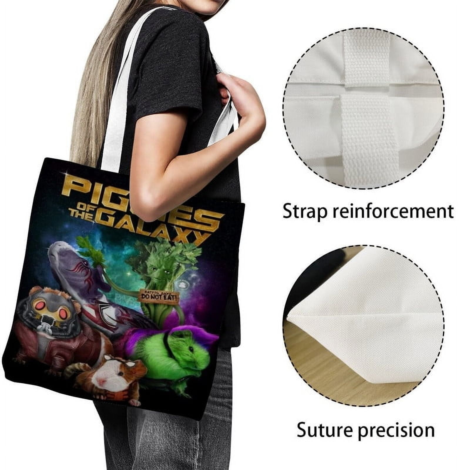 Guinea Pig canvas Tote Bag for Women Aesthetic Cute Cat Shopping ...