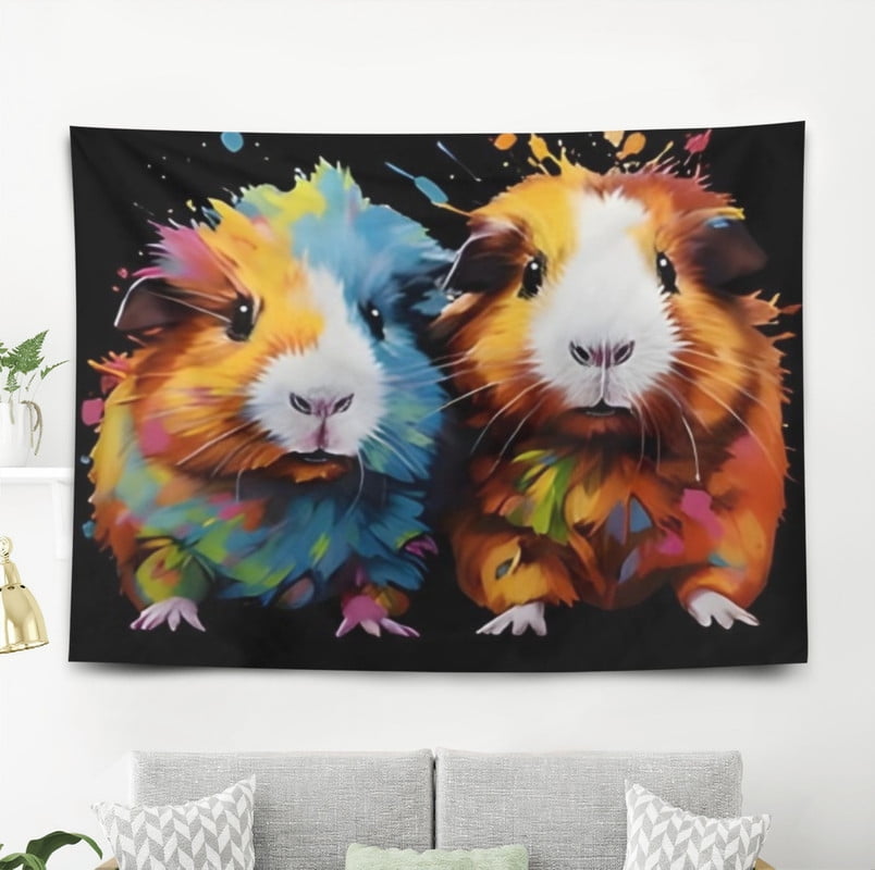 Guinea Pig pattern wall hanging 50*60 inches high-quality peach skin ...