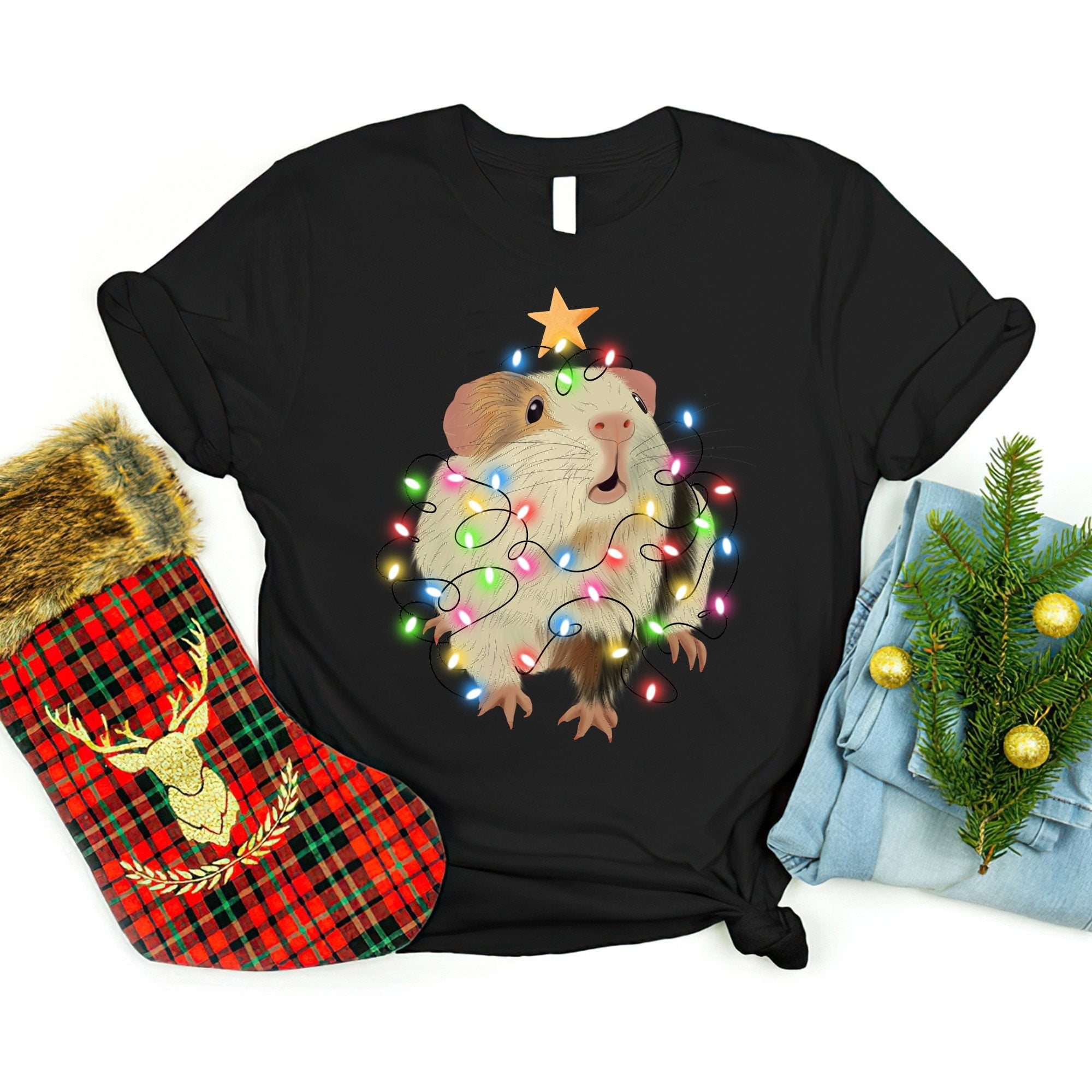 Guinea Pigs Christmas Tree Shirt, Guinea Pigs Christmas Shirt, Cute ...
