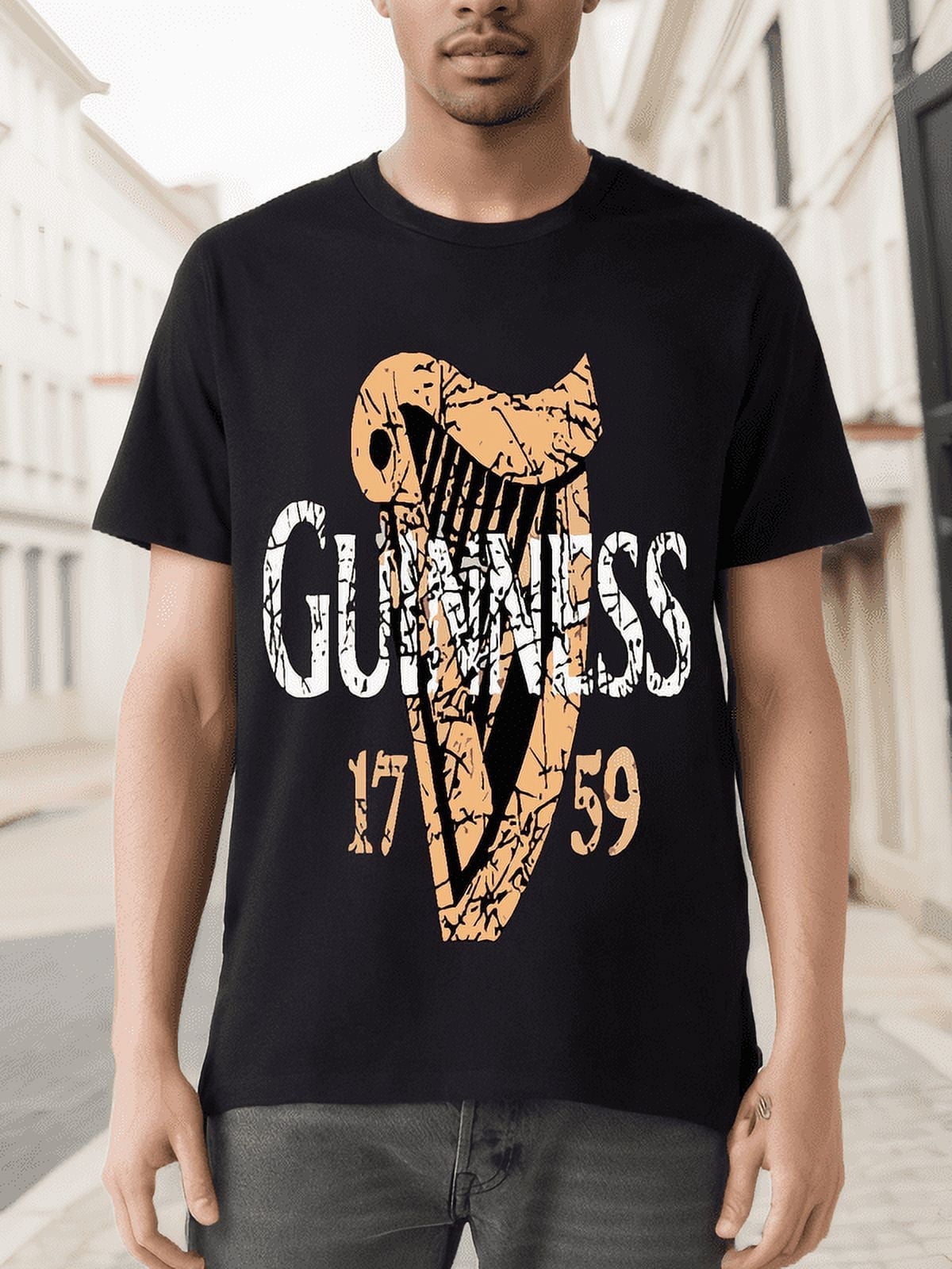 Guinness Beer T-Shirt More Color Logo Custom Worn Label Pattern ...