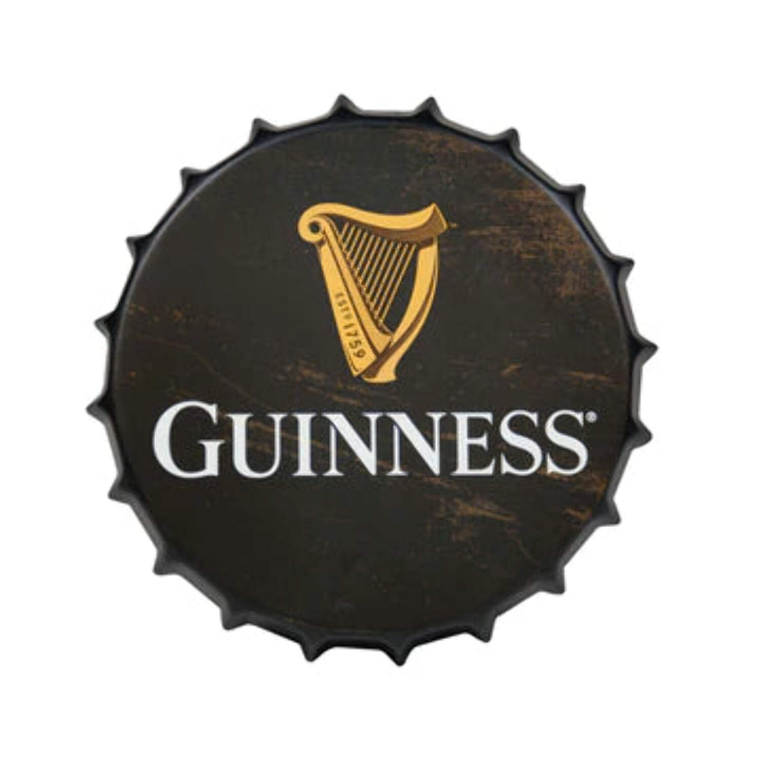 Guinness Black Harp Bottle Cap Sign - Walmart.com