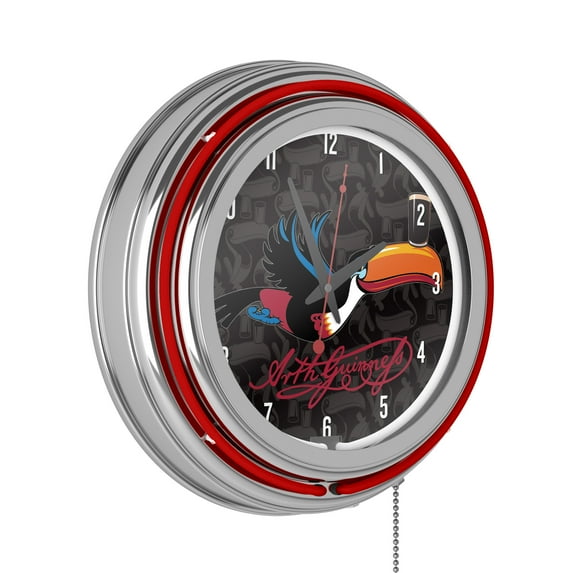 Guinness Chrome Double Rung Neon Clock - Walmart.com