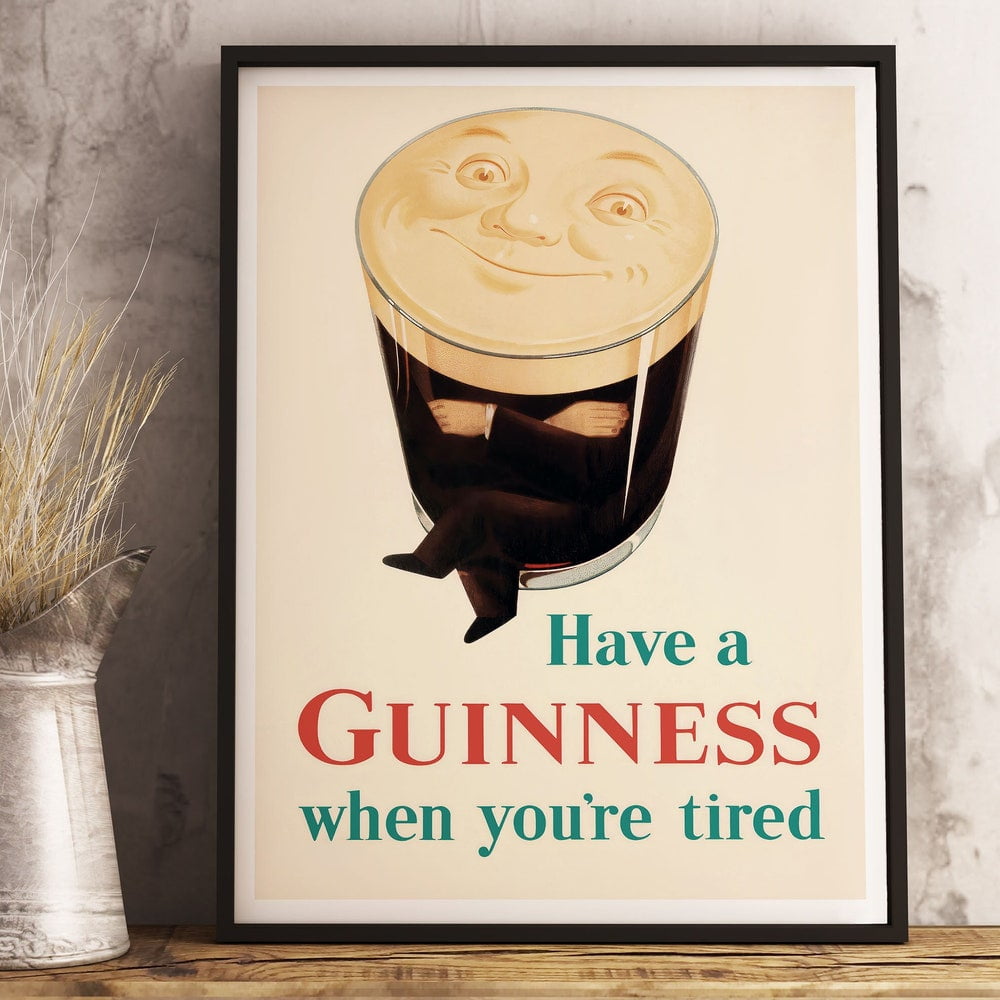Guinness Digital Vintage Food&Drink Poster - Guinness Poster - Bar ...