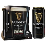 Guinness Draught Stout 4-Pack Cans, 4.1% ABV for Office Breakroom ...
