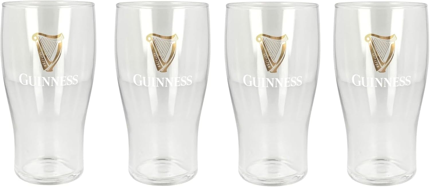 Guinness - Embossed Tulip Pint Glass Set (4-Pack) - Walmart.com