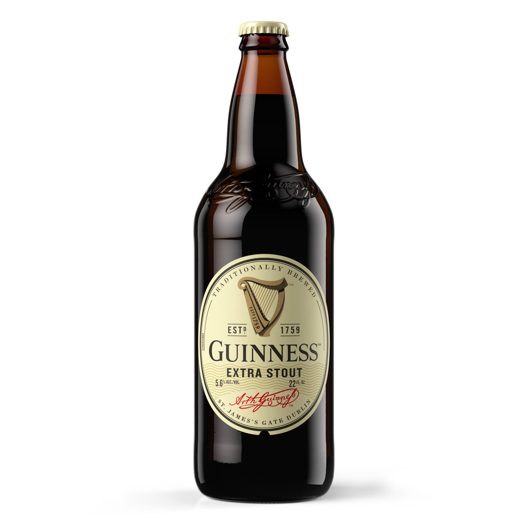 Guinness Extra Stout Import Beer 22 fl oz Single Serve Bottle 5.6% ABV ...