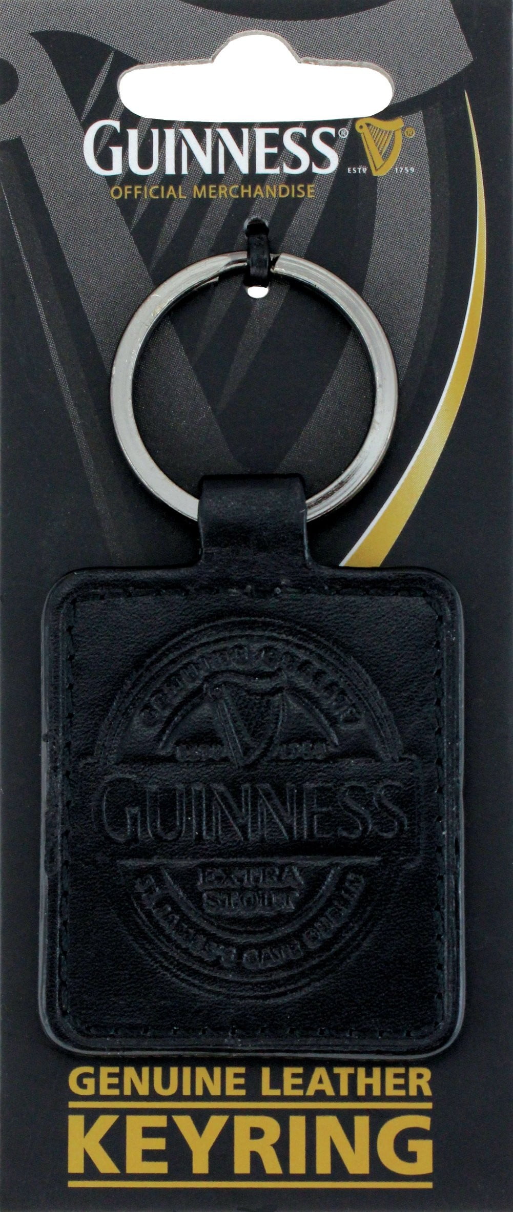 Guinness Black Leather Key Ring - Walmart.com