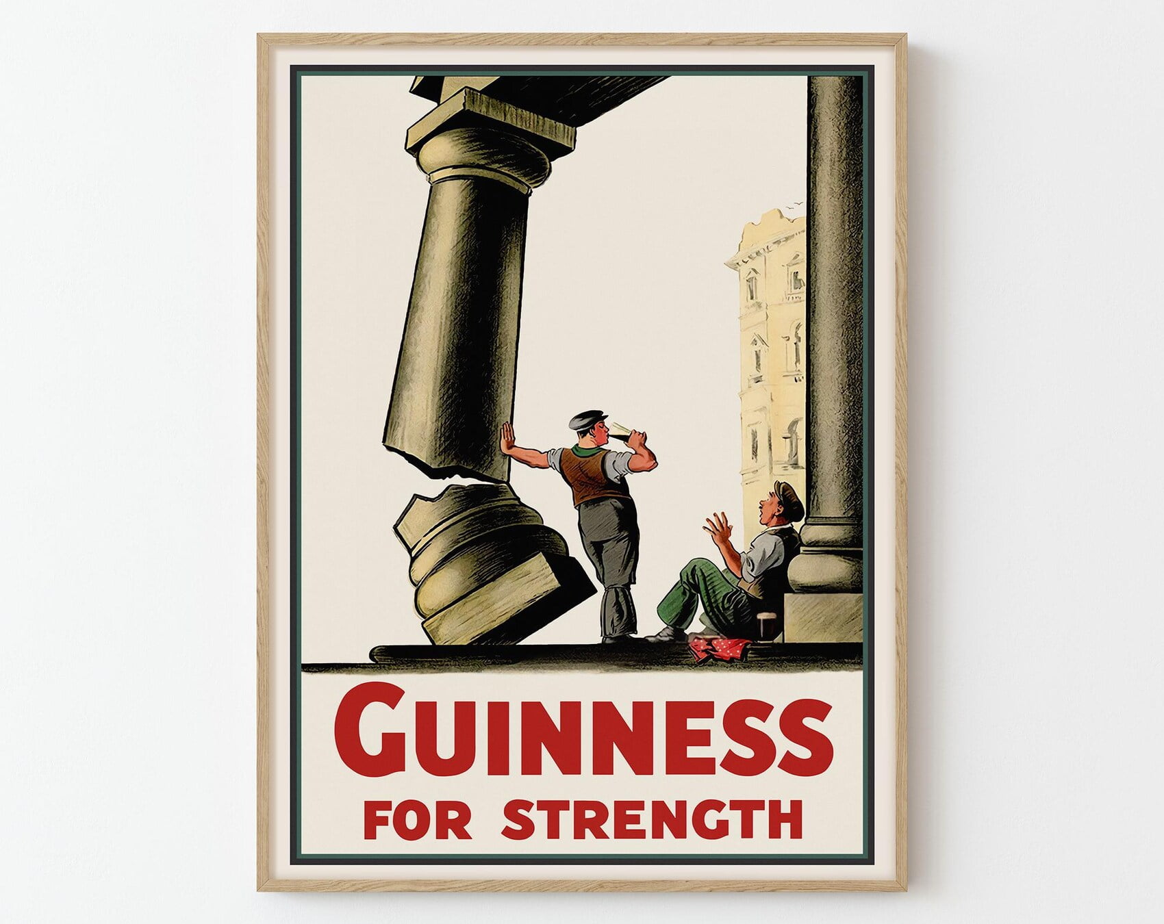 Guinness For Strength Vintage Ad Poster Art Print | Home Decor Wall Art ...