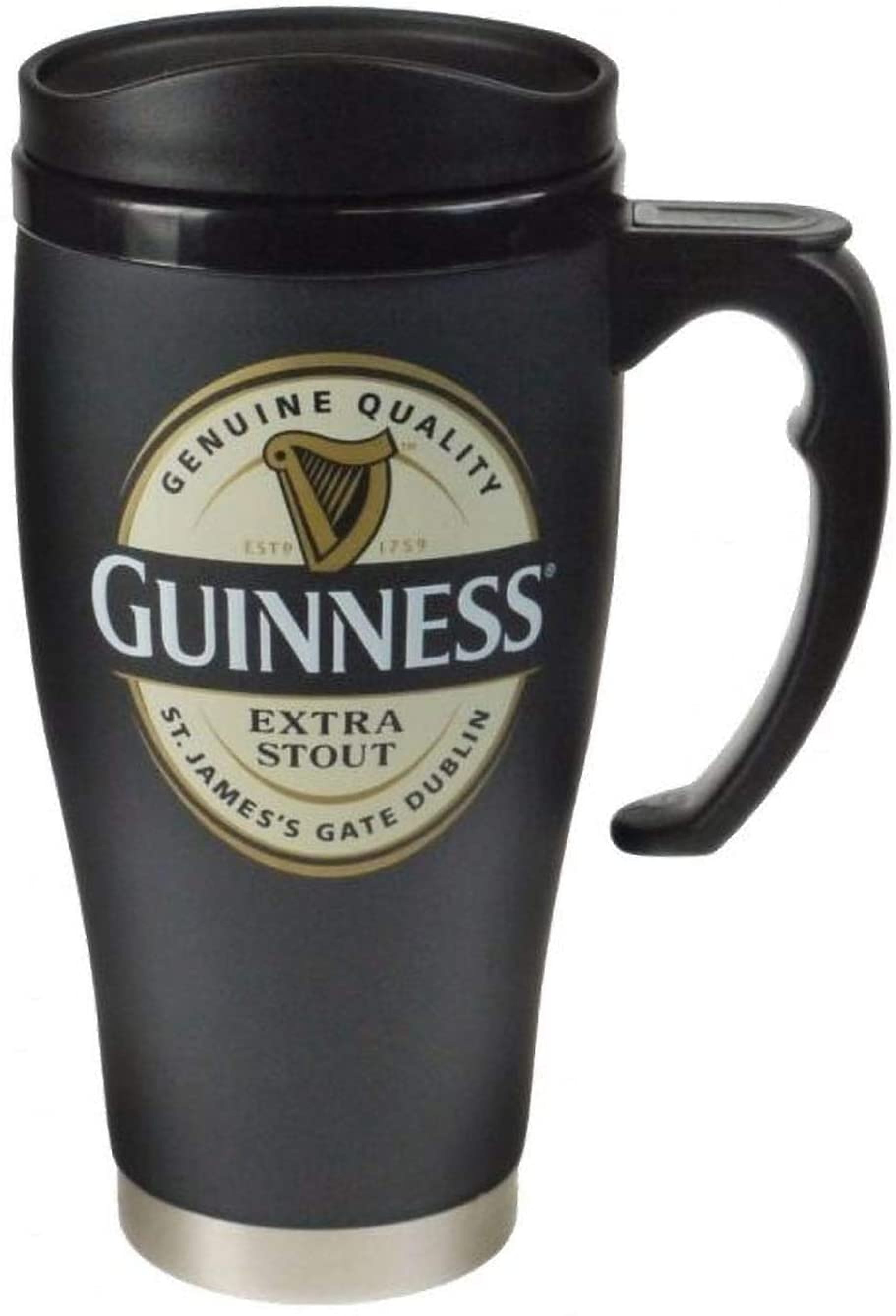 Guinness Insulated Stainless Steel Large Travel Mug PVC Exterior 7.25"x ...