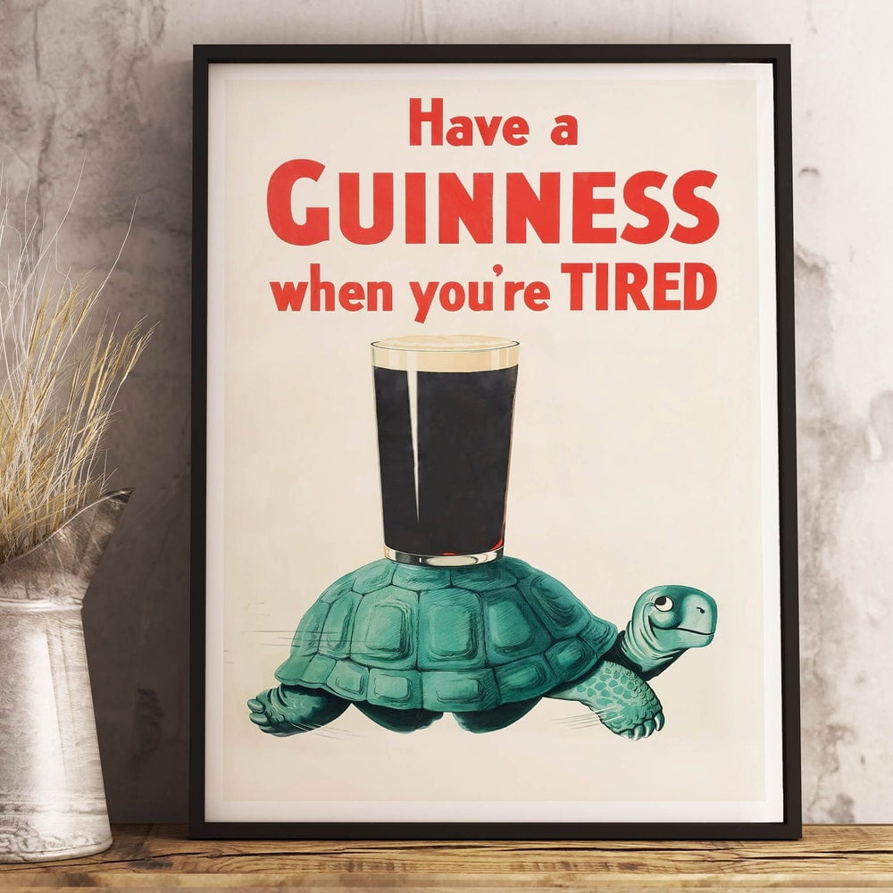 Guinness Irish Stout Vintage Advertising Poster - Bar Decor - Cafe ...
