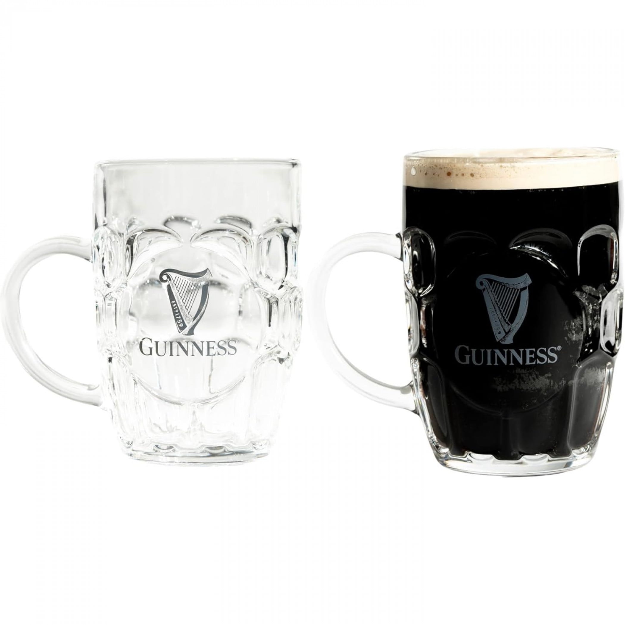 Guinness Logo 2-Pack 20oz Beer Glass Set, Officially Licensed - Walmart.com