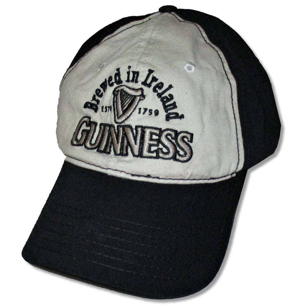 Guinness Men's Brewed In Ireland Baseball Cap Adjustable Black/White ...