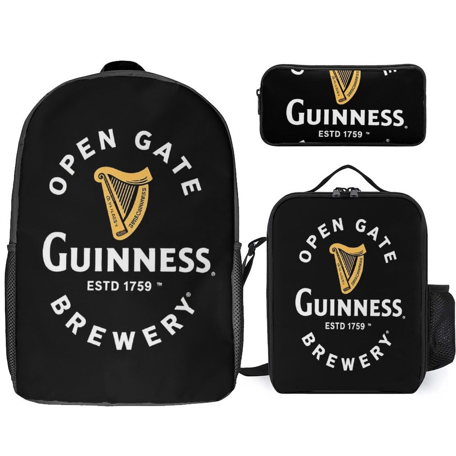 Guinness Open Gate Brewery Logo(1) 3D Printed 3pcs/Set Bags Laptop ...