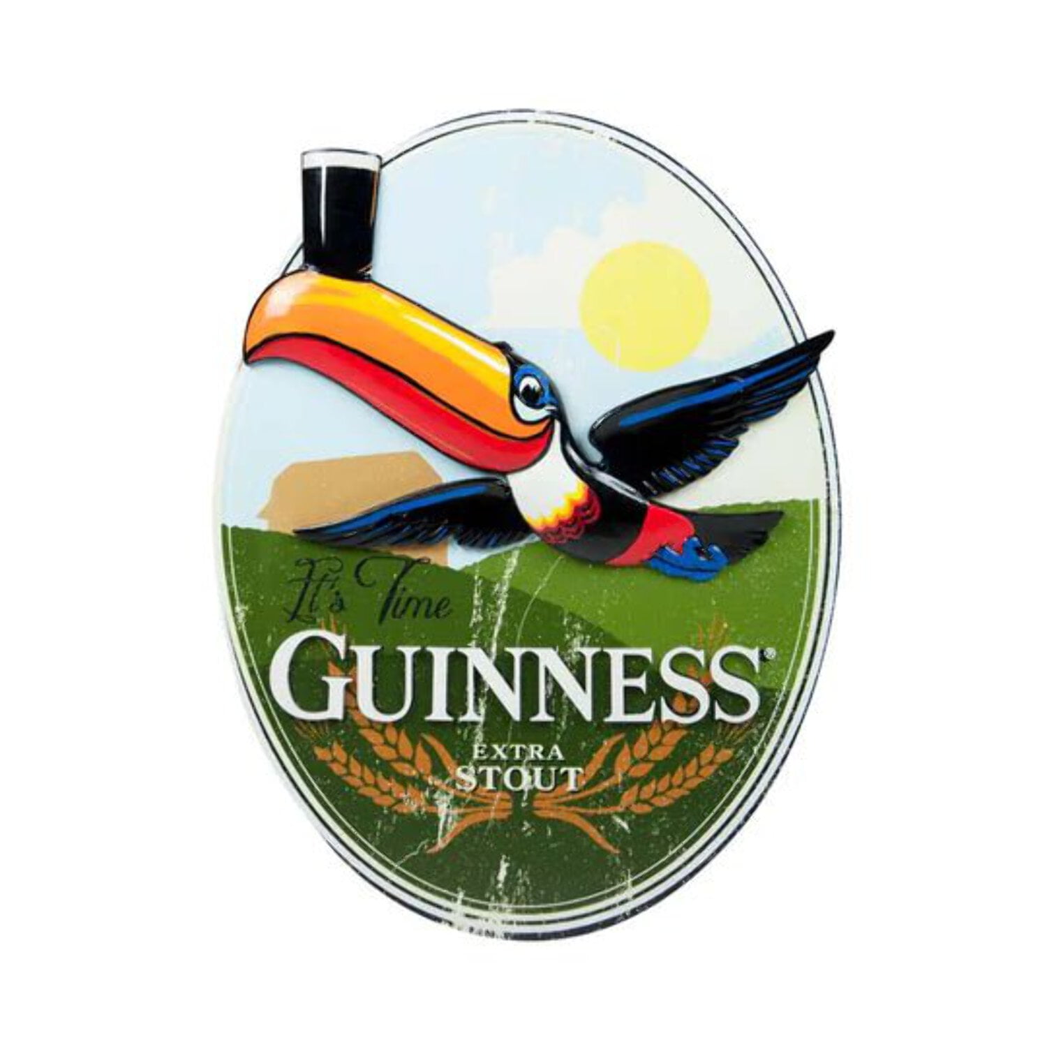 Guinness Oval Toucan Landscape Resin Wallart - Walmart.com