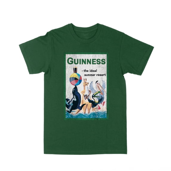 Guinness - The Ideal Summer Resort Advert Premium T-Shirt-Large ...