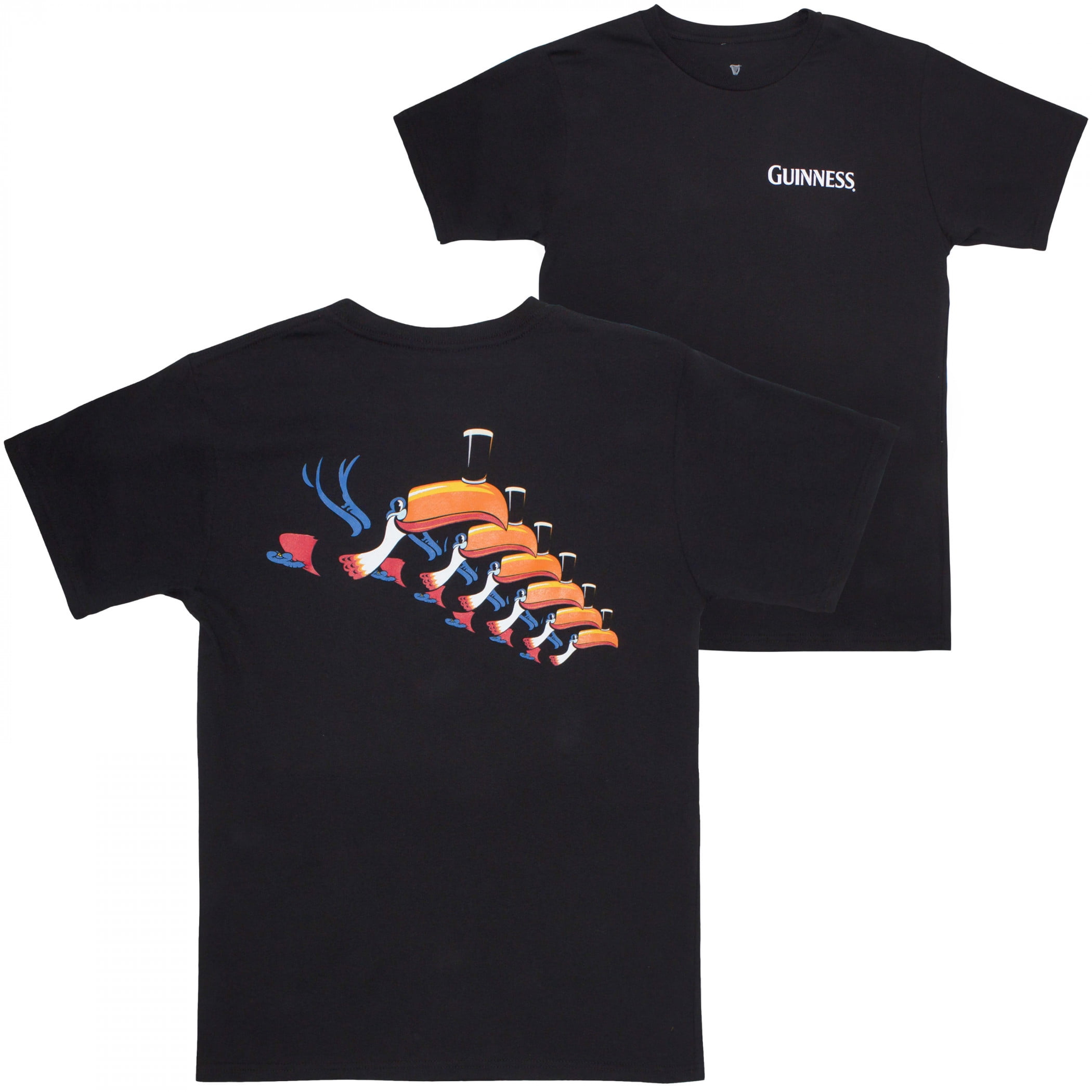 Guinness Toucan Flock Flight Front and Back Print T-Shirt-Large ...