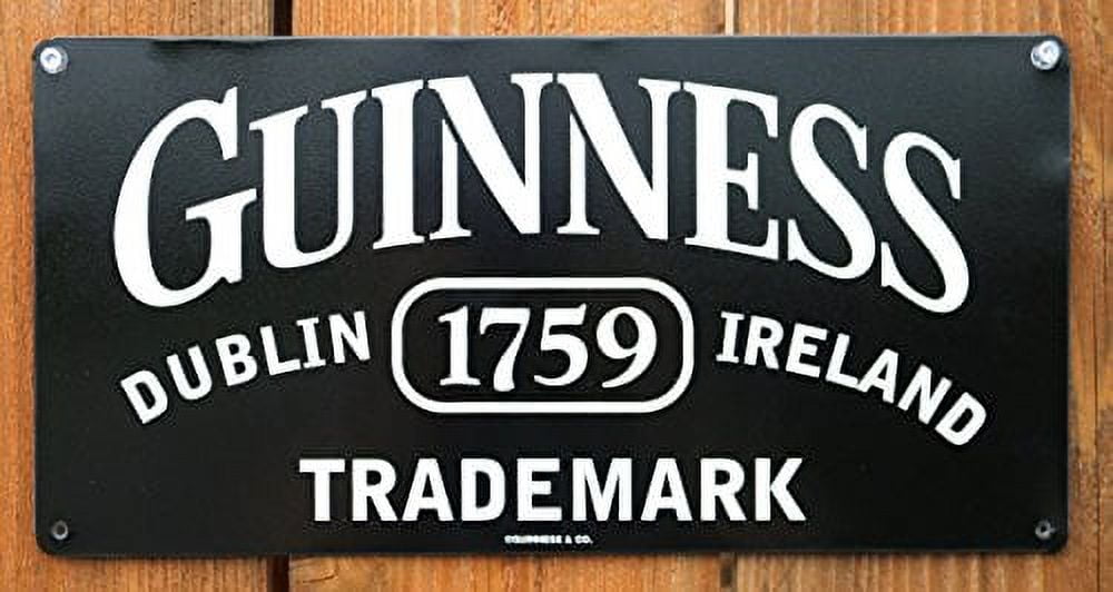 Guinness Trademark Tin Sign 14 x 7in (Standard Version) - Walmart.com