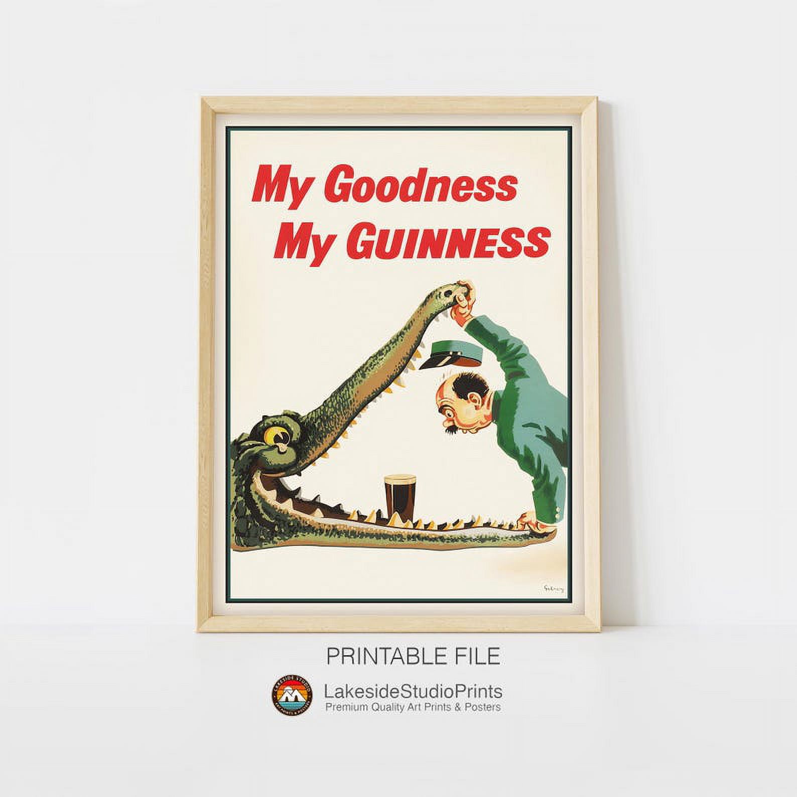 Guinness Vintage Ad Crocodile Digital File | Digital Download | Vintage ...
