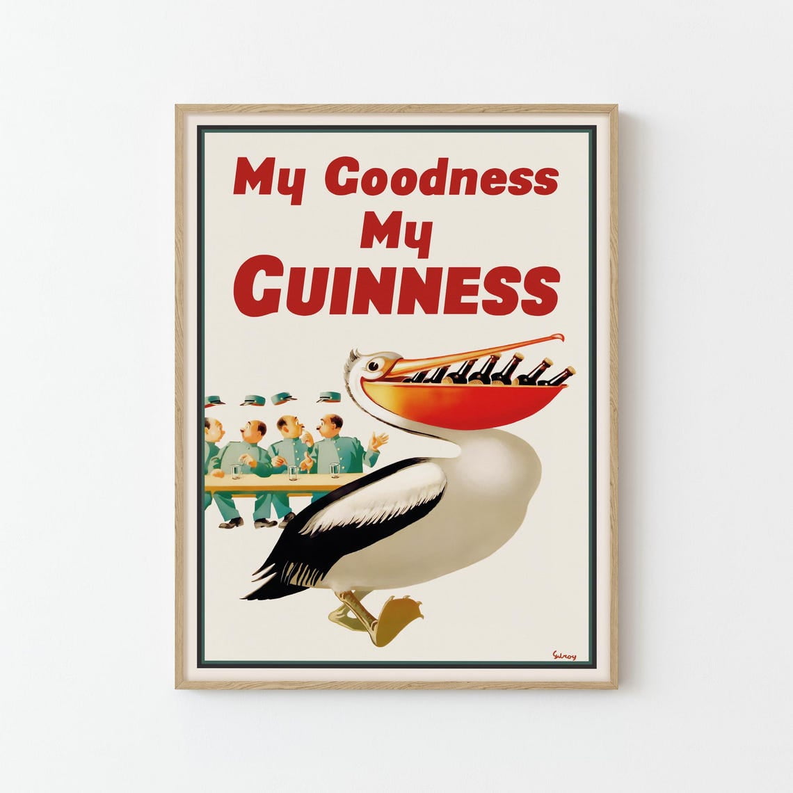 Guinness Vintage Ad Poster Art Print Home Decor Wall Art Gift ,Decor ...