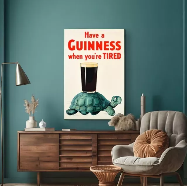 Guinness Vintage Poster, Have A Guinness When You'Re Tired NO FRAMED ...